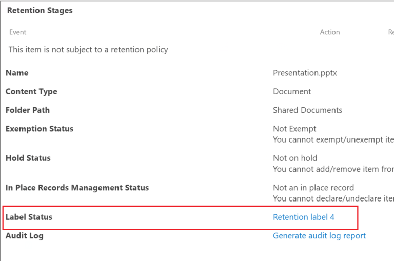 Office 365 retention labels and policies for SharePoint - Vlad's ...