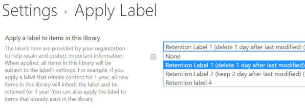Office 365 retention labels and policies for SharePoint - Vlad's ...