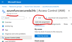 Azure Function app to access Storage via Microsoft Entra credentials ...