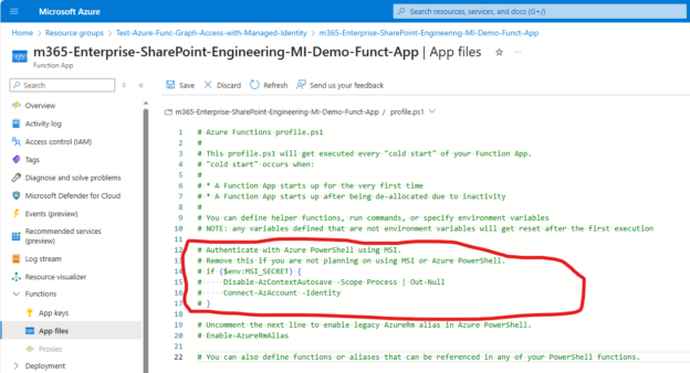 Connecting Azure Function App to Microsoft 365 via Graph API with ...